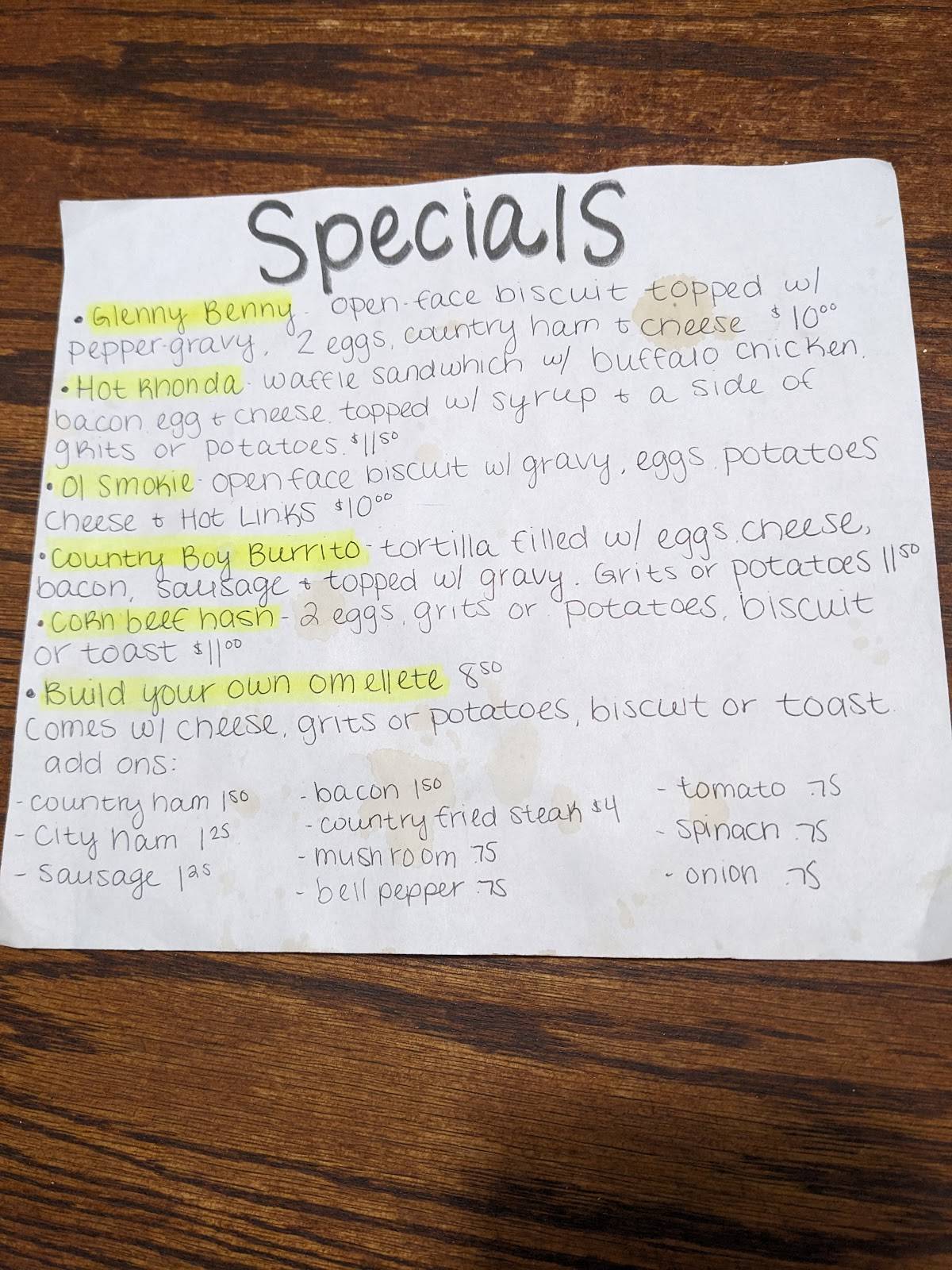 Menu at Chat & Choo LLC restaurant, Villa Rica