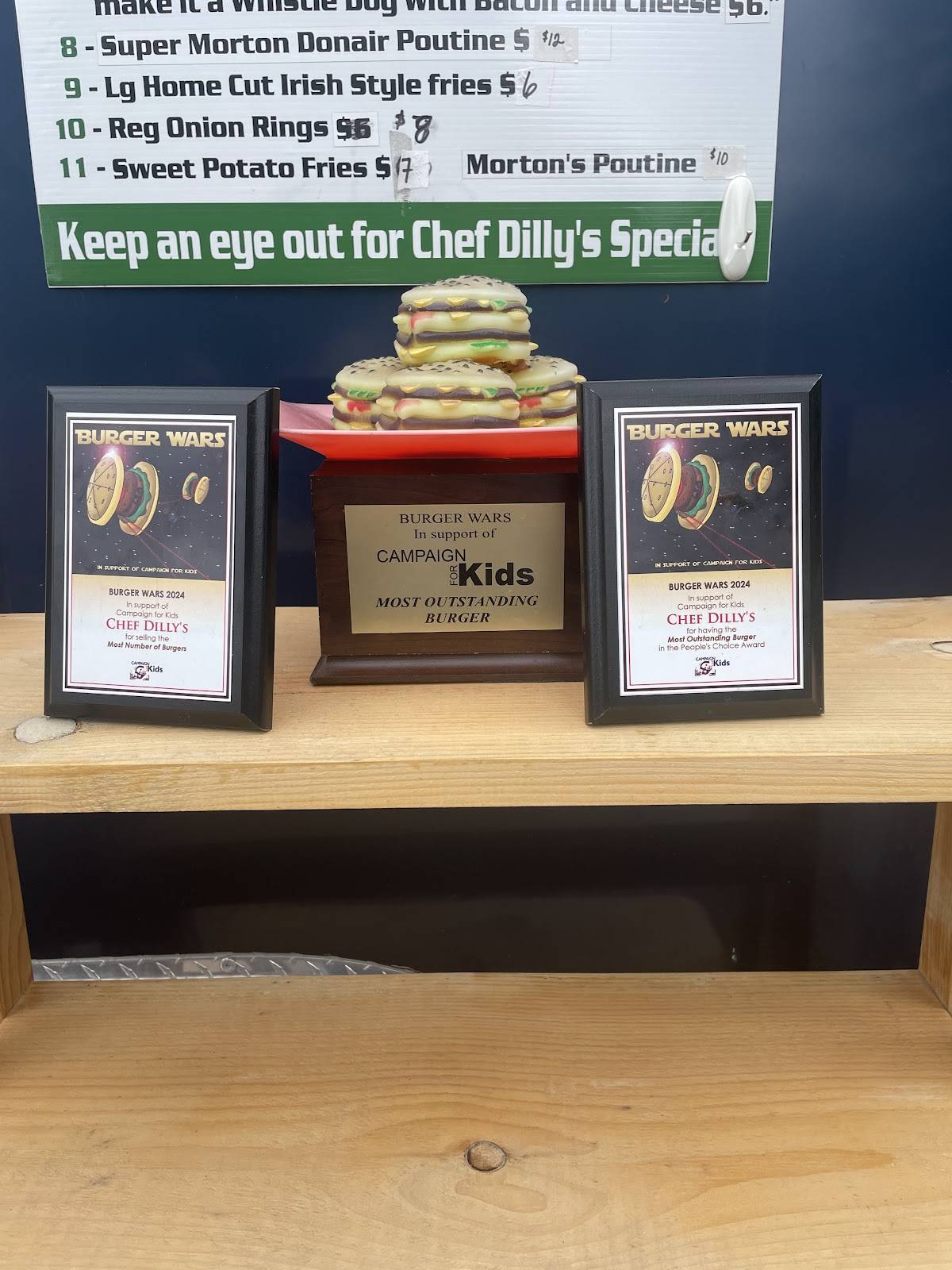 Menu at Chef Dilly's restaurant, Windsor