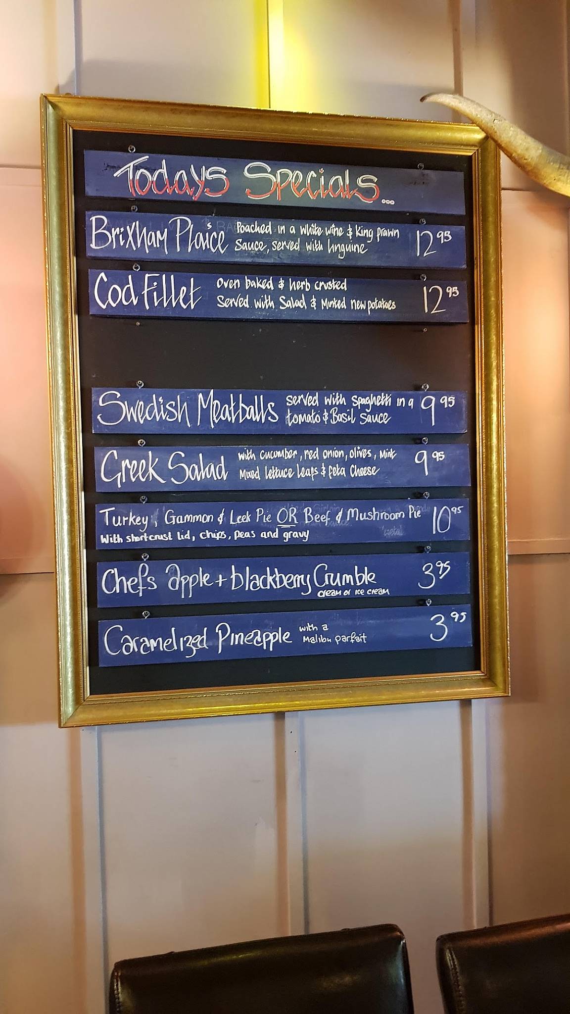 Menu at Chelston Manor pub & bar, Torquay