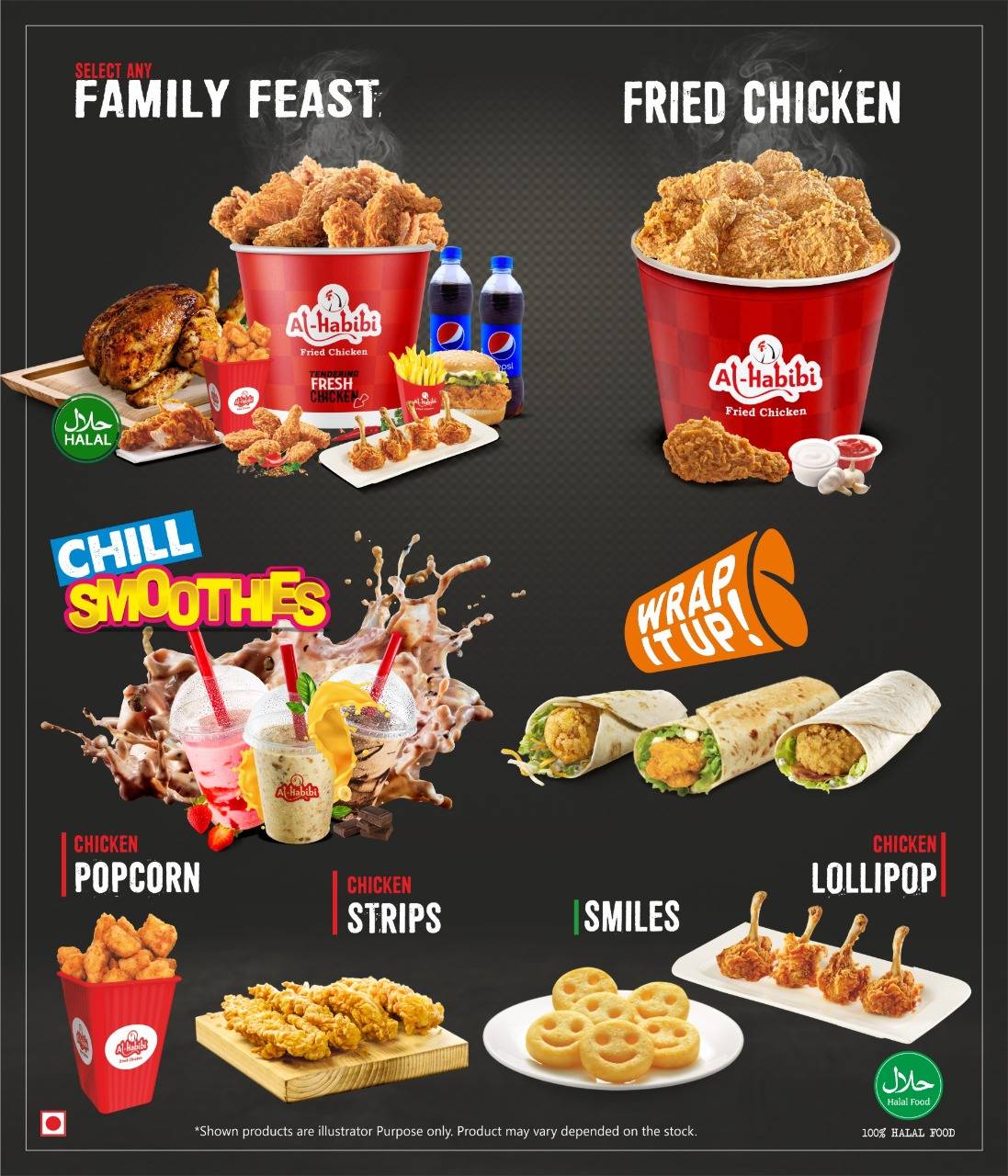 Menu at Al Habibi Fried Chicken Restaurant (Oil Mill road ...