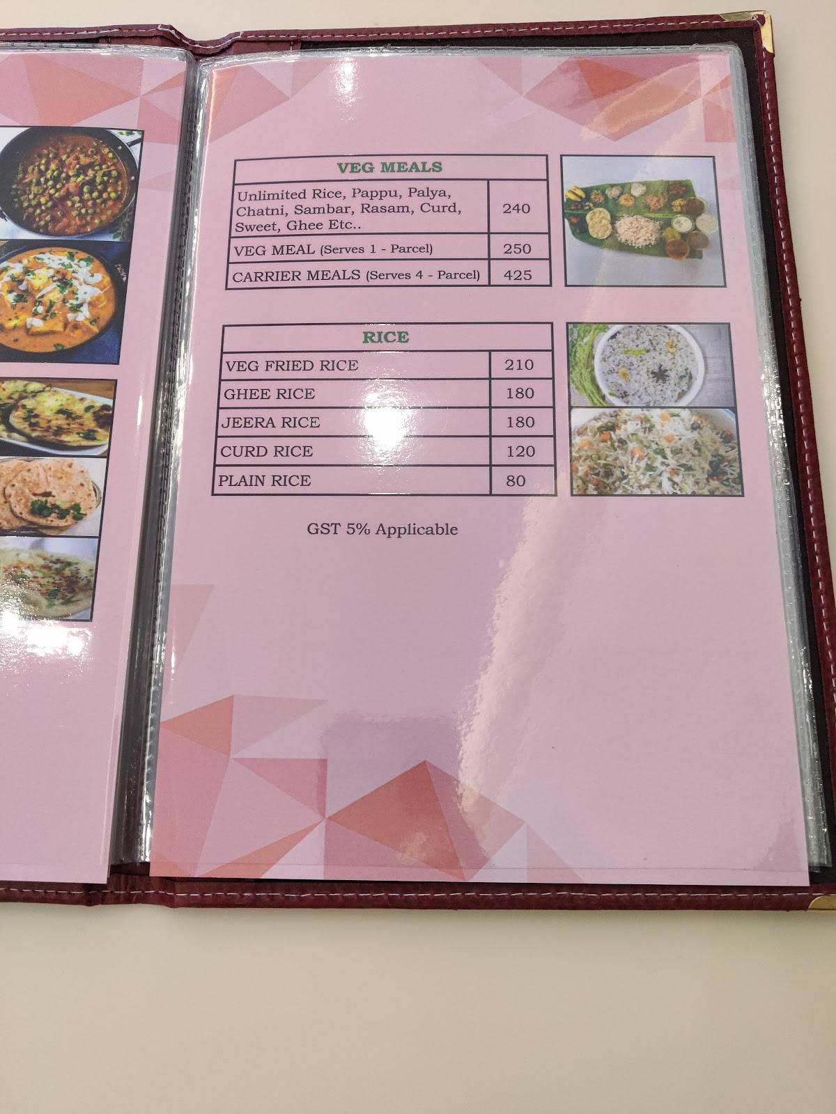 Menu at Narmada Chain Of Restaurant sholinganallur, Chennai