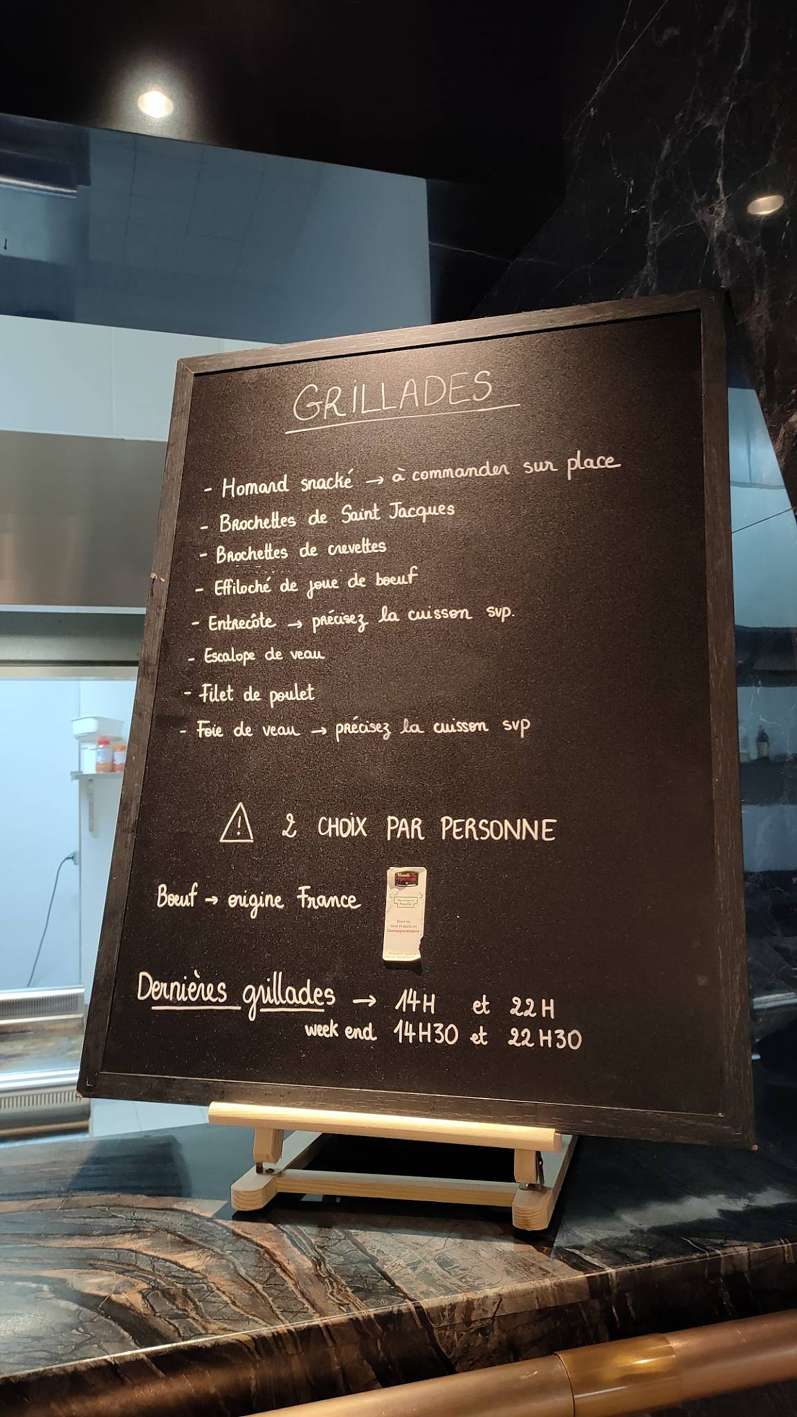 Menu au Chez Vincent restaurant, Reims, 7 Rue du Loup