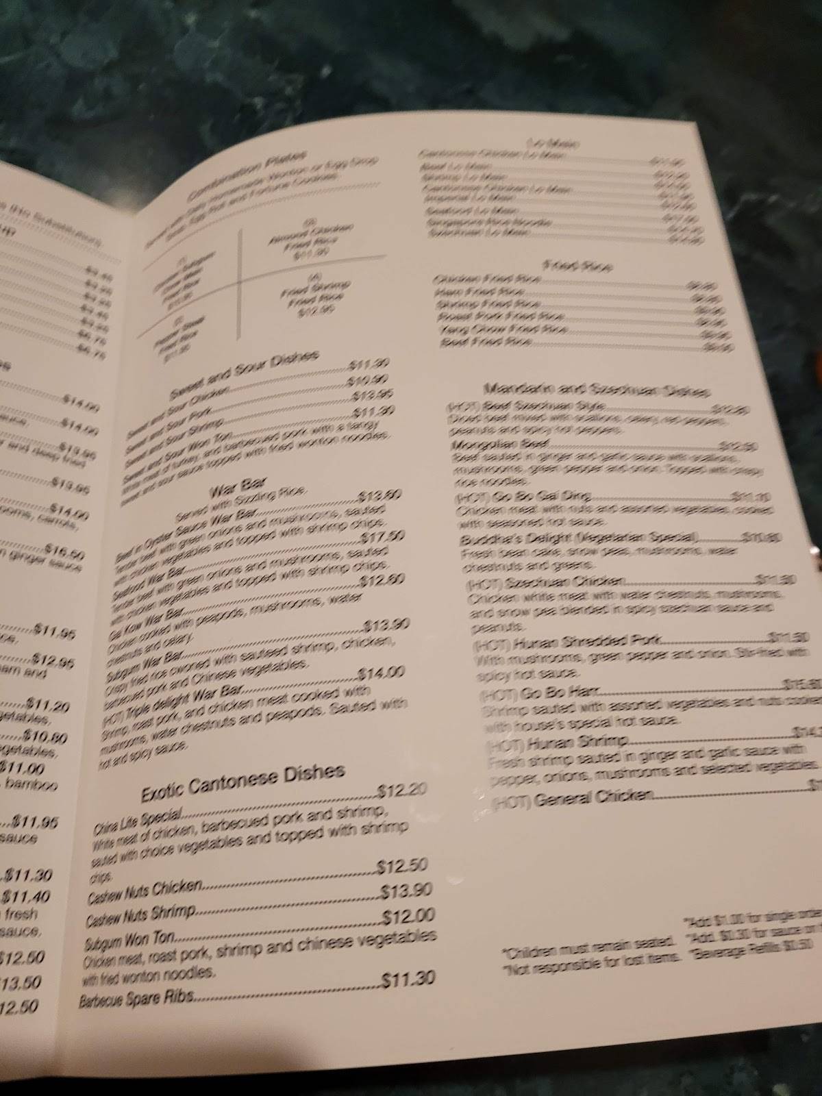 Menu at China Lite Restaurant, Fort Gratiot Township