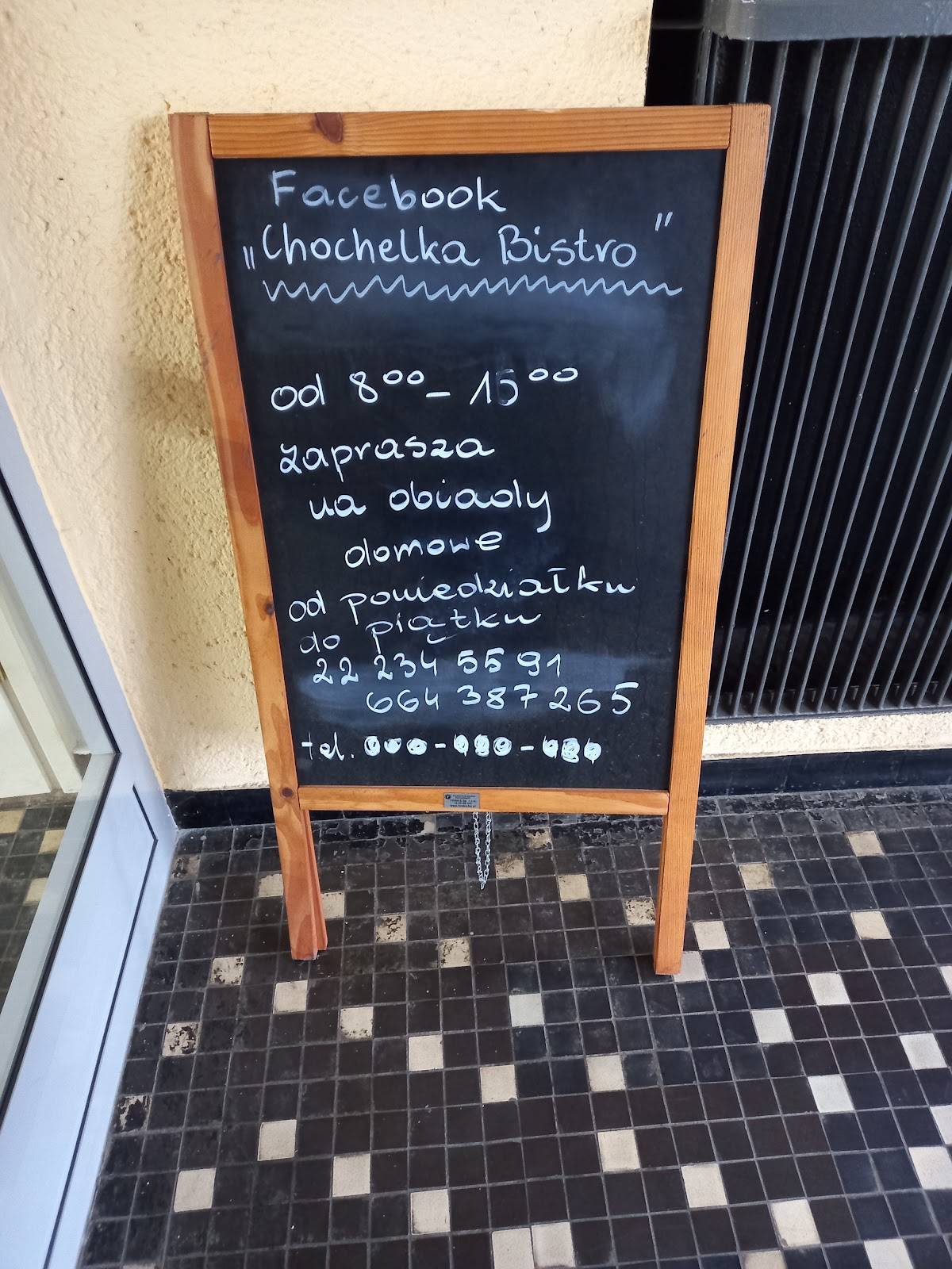 Menu at Chochelka Bistro restaurant, Warsaw