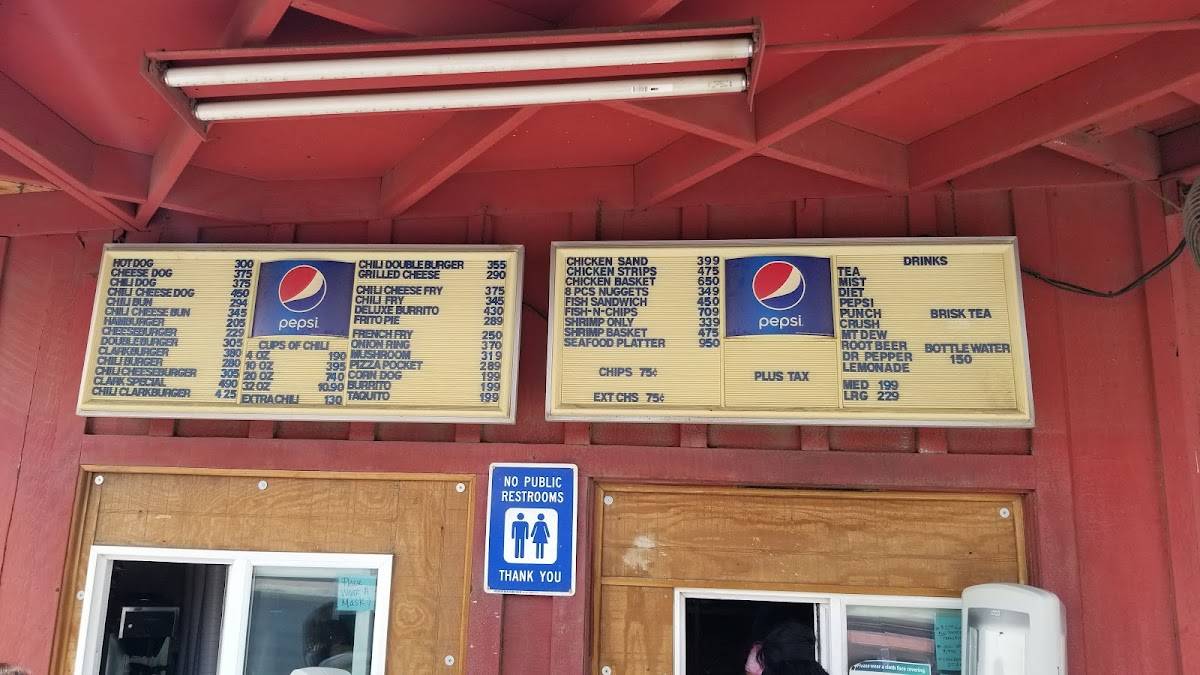 Menu at Chuck Wagon restaurant, Sanger