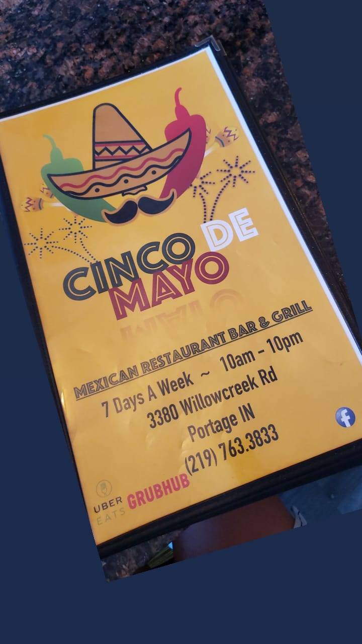 Menu at Cinco De Mayo Mexican Bar & Grill, Rossford