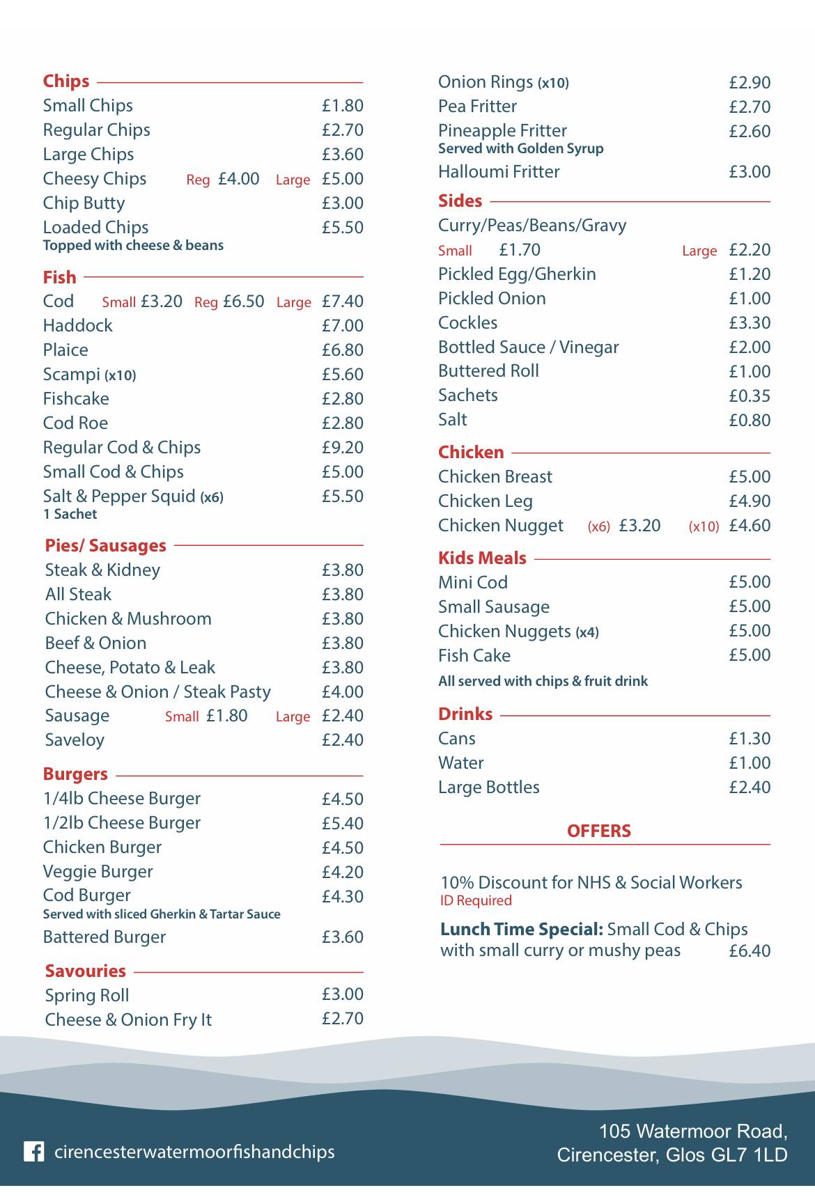 Menu at MG Food Style Kebab fast food, Cirencester