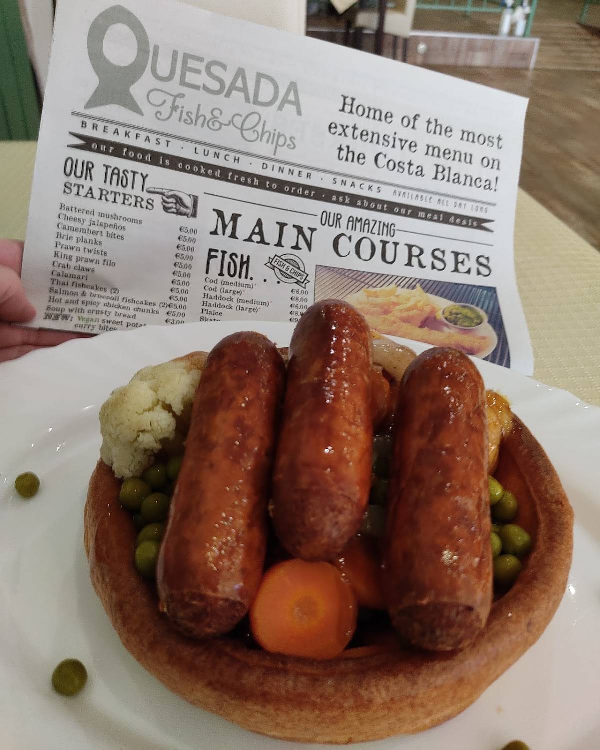 Menu at Quesada Fish and Chips restaurant, Quesada