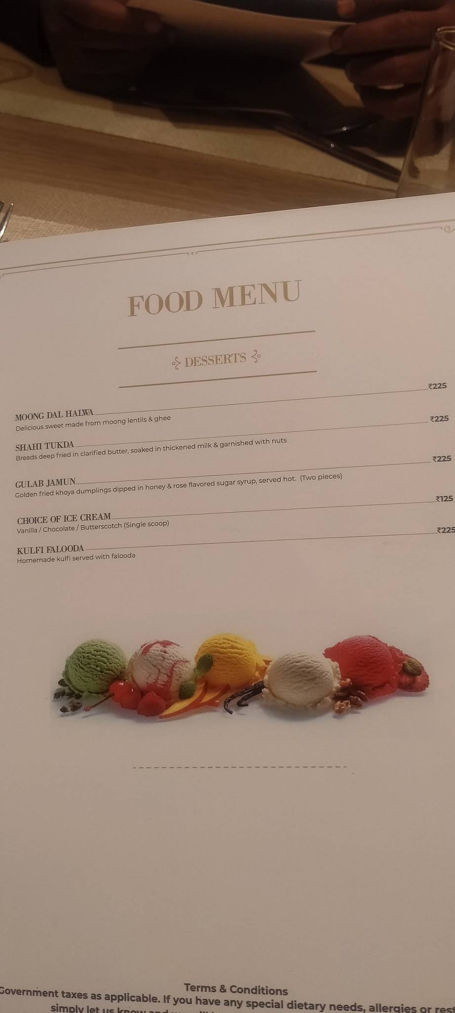 Menu at Clove House, Ajmer