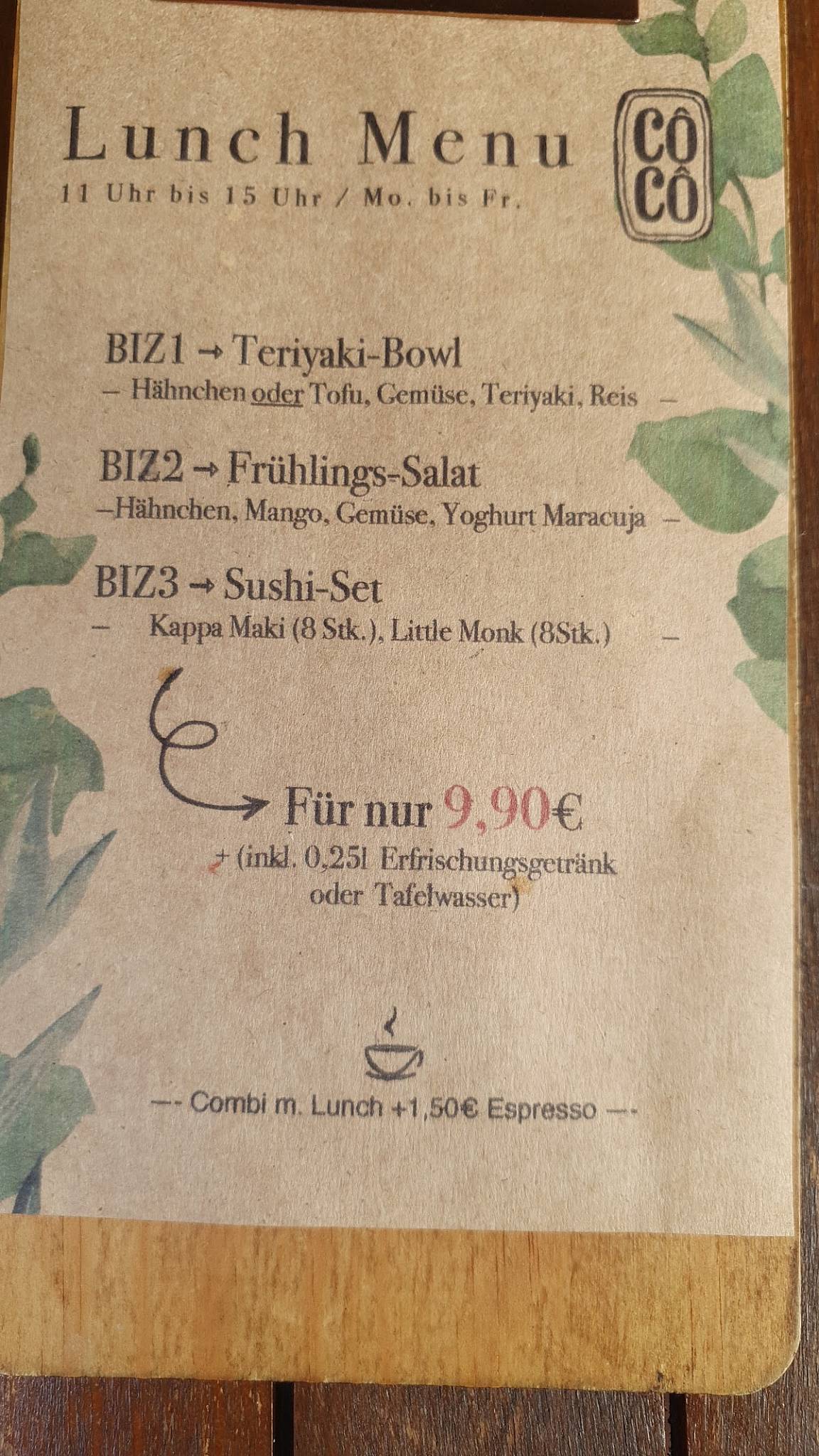Menu at CôCô - Sushi and Bowls Ulm restaurant, Ulm