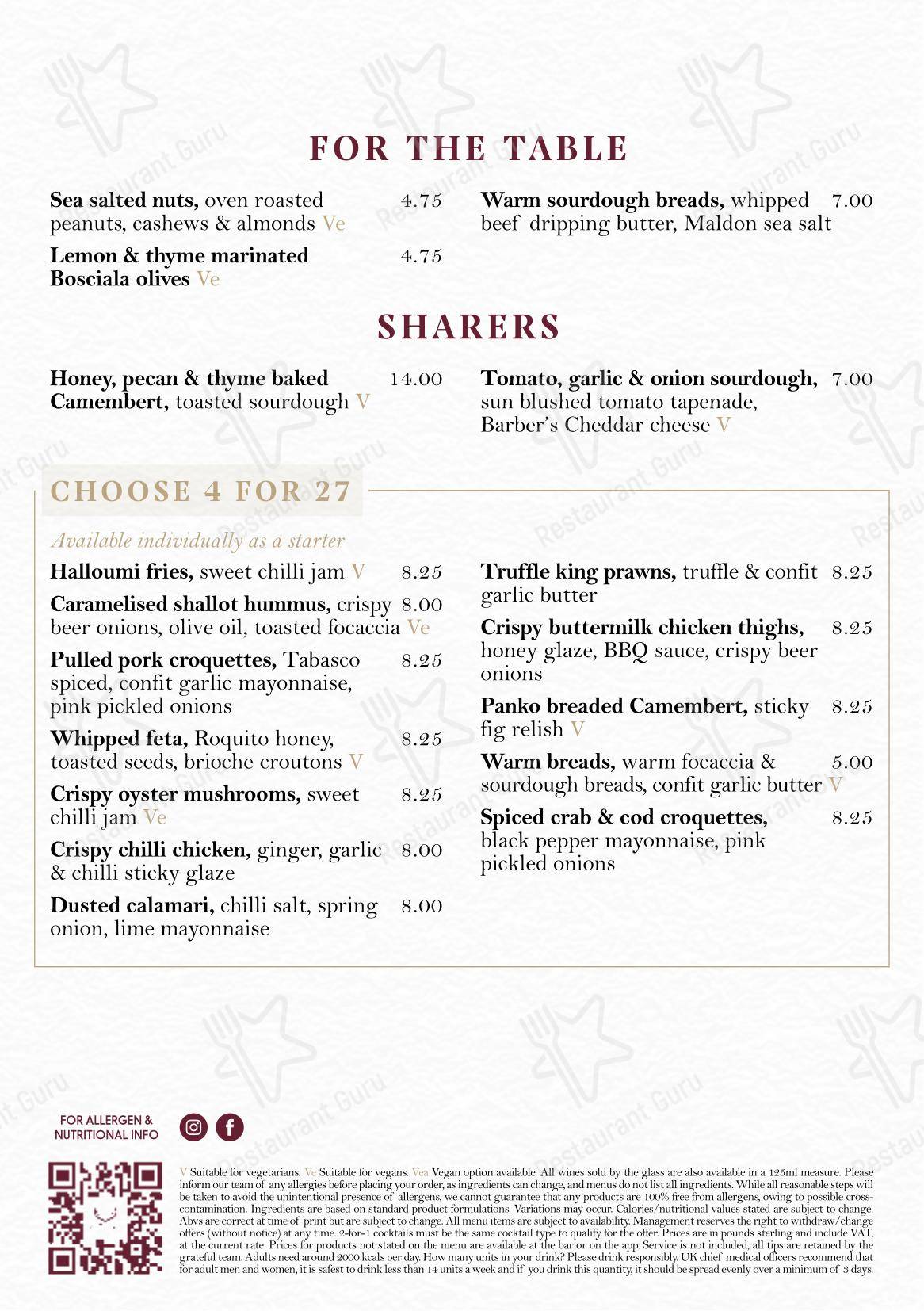 Menu at Coach & Horses Thorley pub & bar, Bishop's Stortford, Thorley St