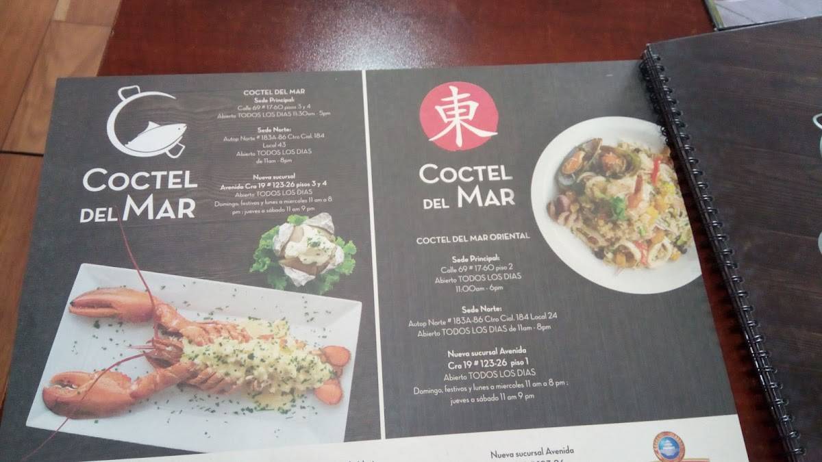 Carta del restaurante Coctel Del Mar, Bogotá, Cra. 19 #69-24