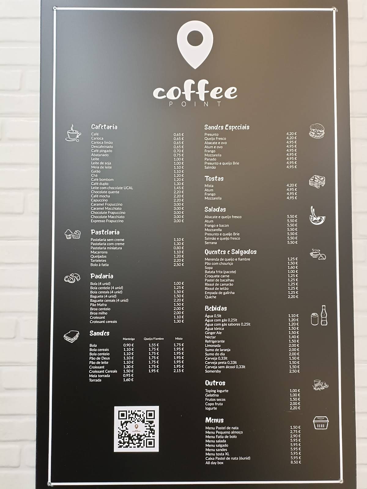 Menu em Coffee Point (Baixa) café, Lisboa