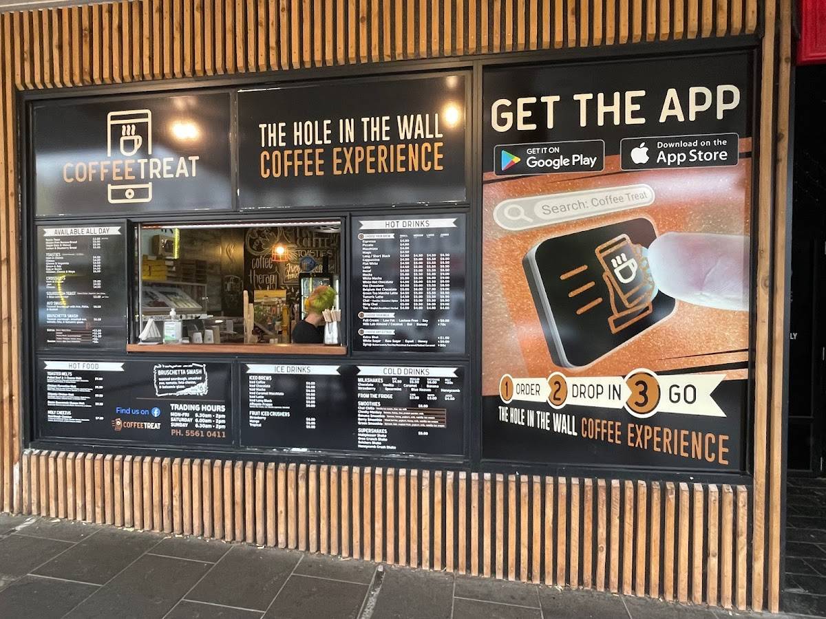 Menu at Coffee Treat restaurant, Warrnambool, 64 Liebig St