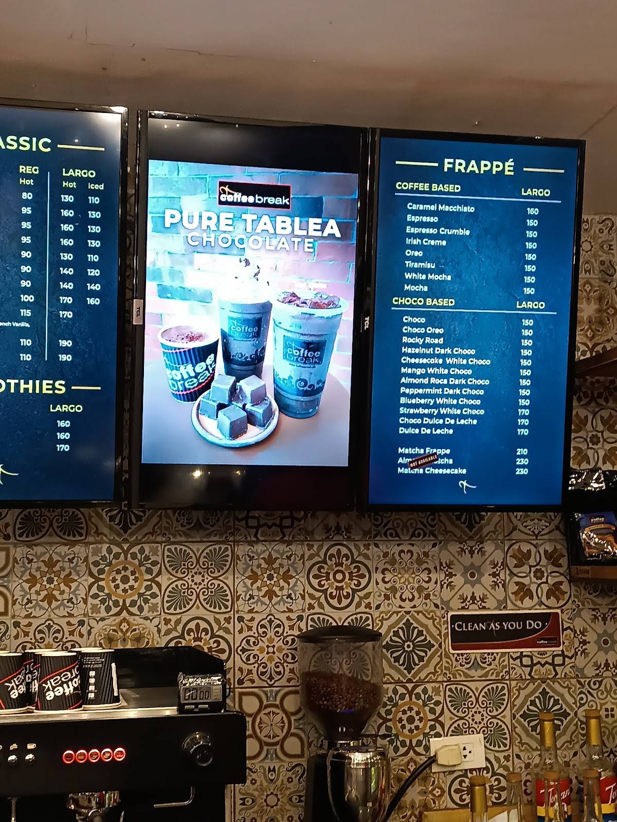 Menu at Coffeebreak METRO Official cafe, Iloilo City, General Luna St