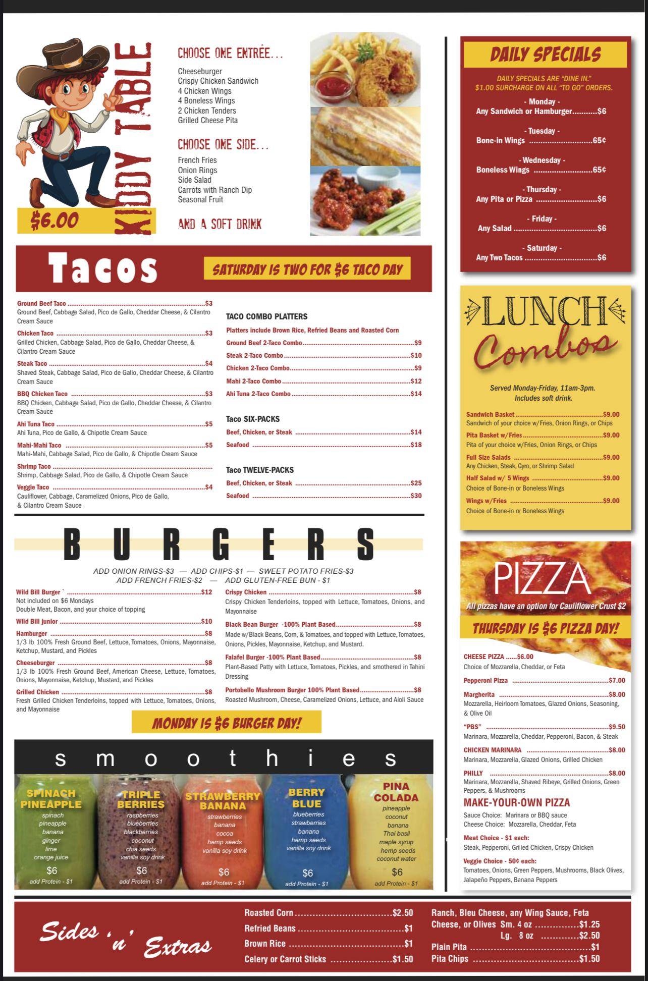 Menu at Cold Spot Cross Lanes pub & bar, Nitro, 710 Cross Lanes Dr