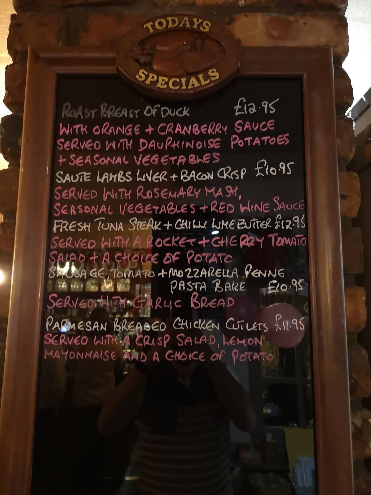 Menu at Colliers Arms pub & bar, St Helens