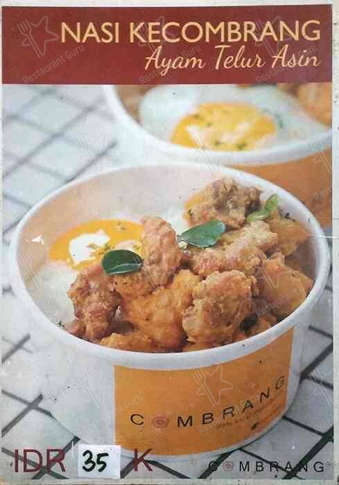 Menu at Combrang restaurant, Jakarta, Pasar Santa