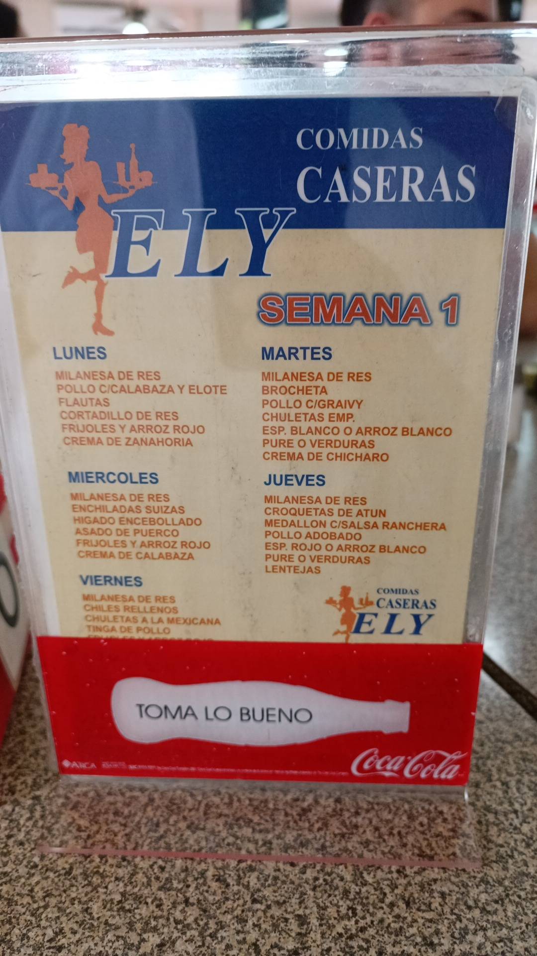 Carta del restaurante Comidas Caseras Ely, Monterrey
