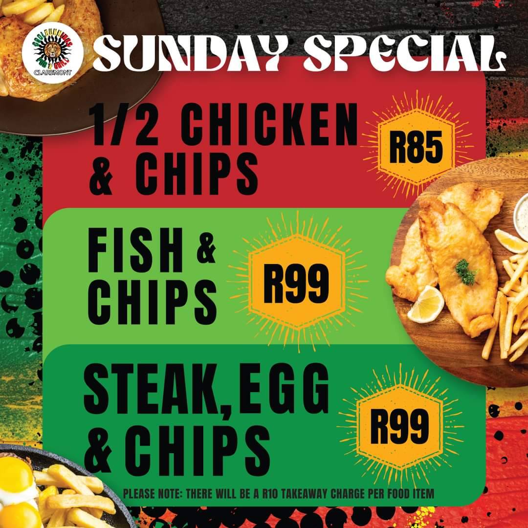Menu at Cool Runnings Claremont restaurant, Cape Town