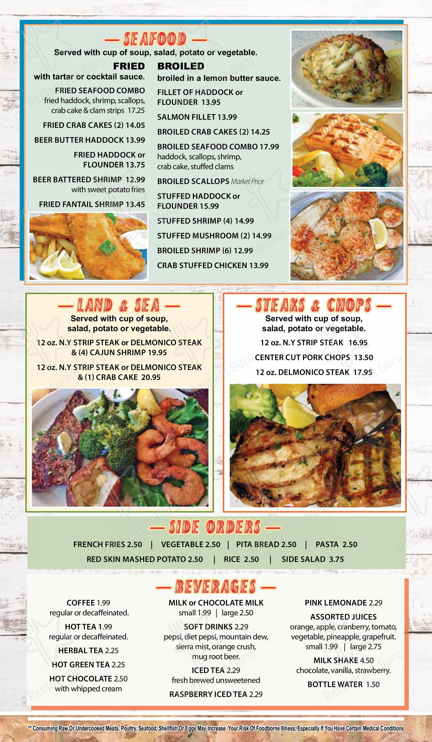 Menu at Coplay Eatery restaurant, Coplay