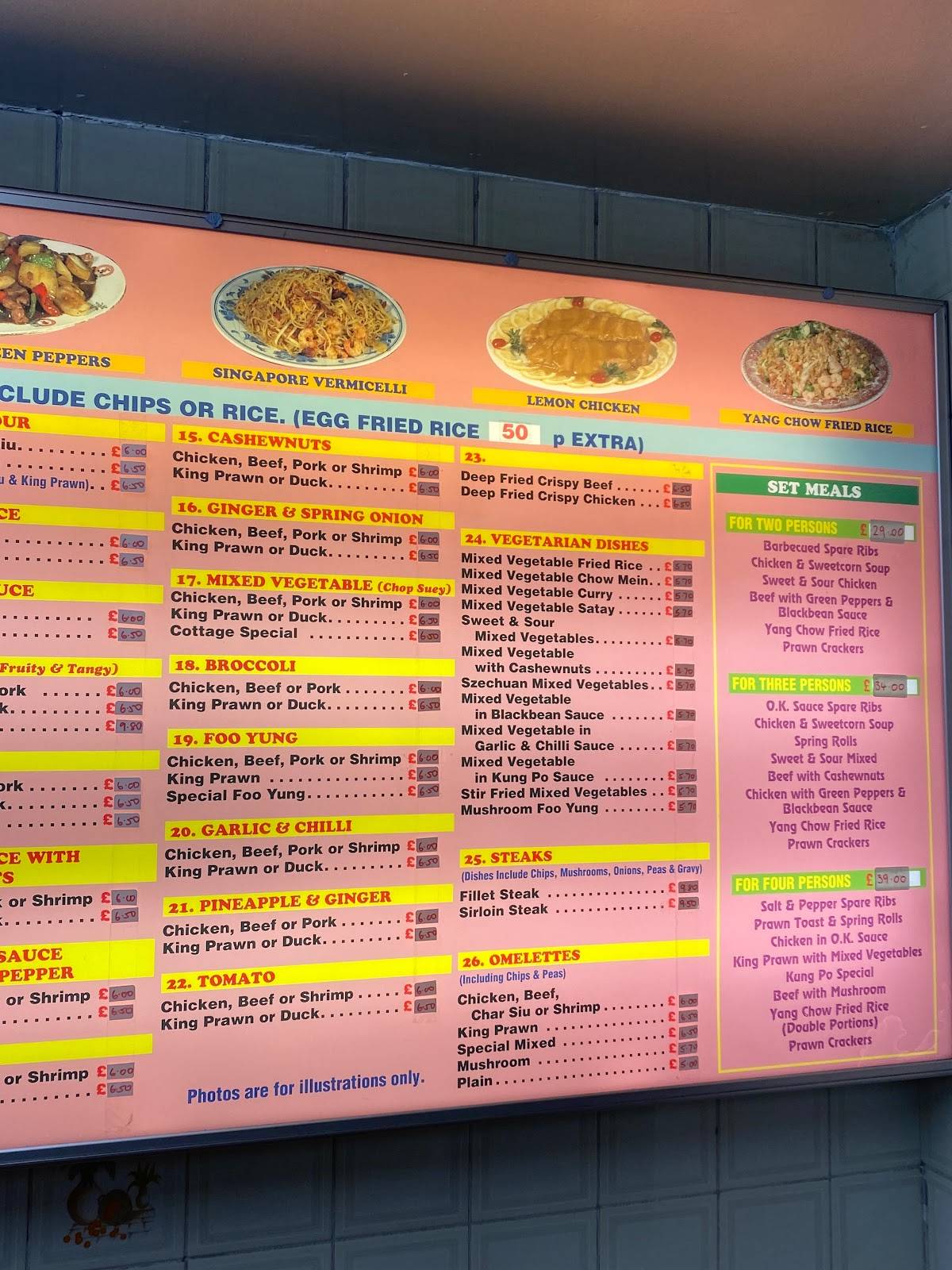 Menu at Cottage Chippy fast food, Manchester, 22 Reddish Ln