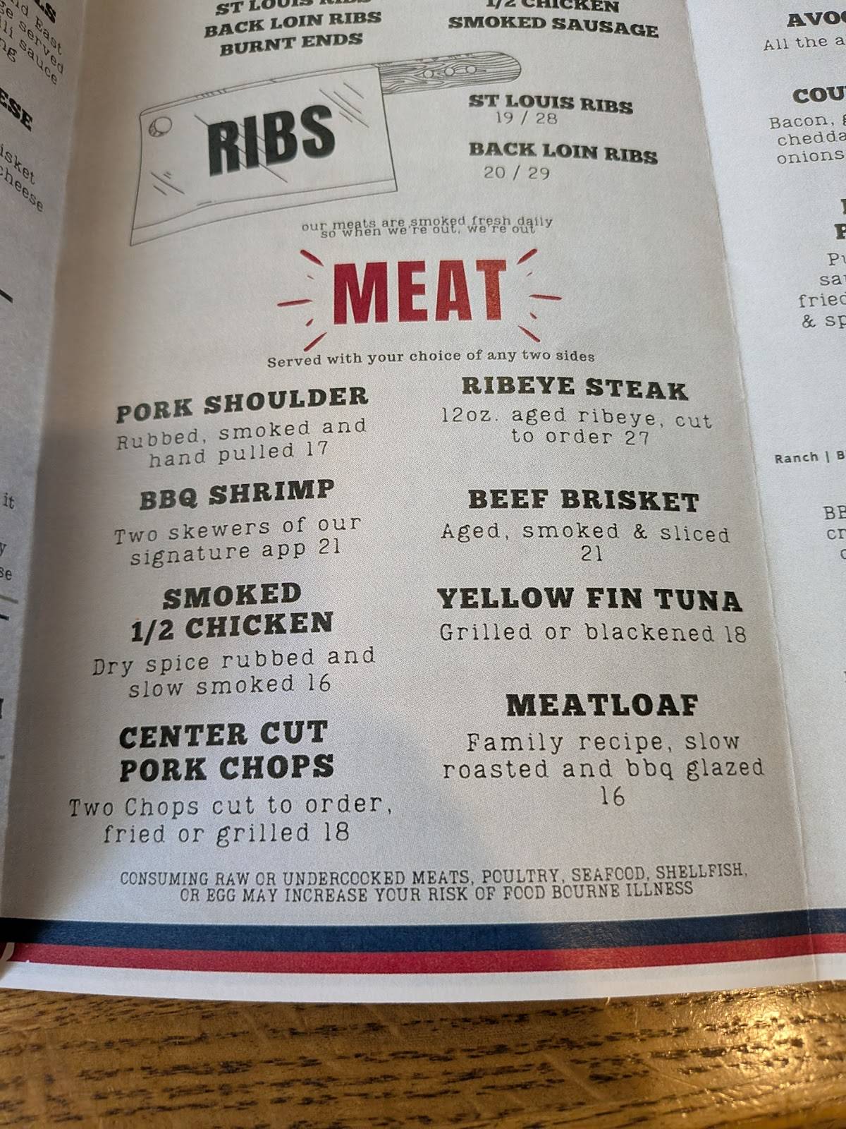 Menu at County Grill & Smokehouse BBQ, Newport News, George Washington ...