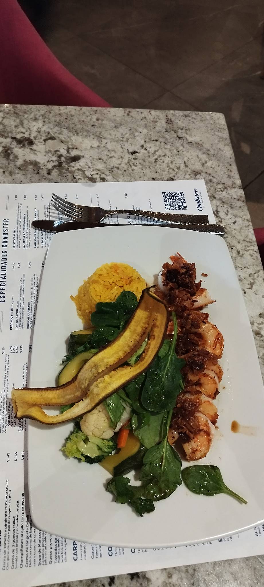 Carta del restaurante Crabster, Merida