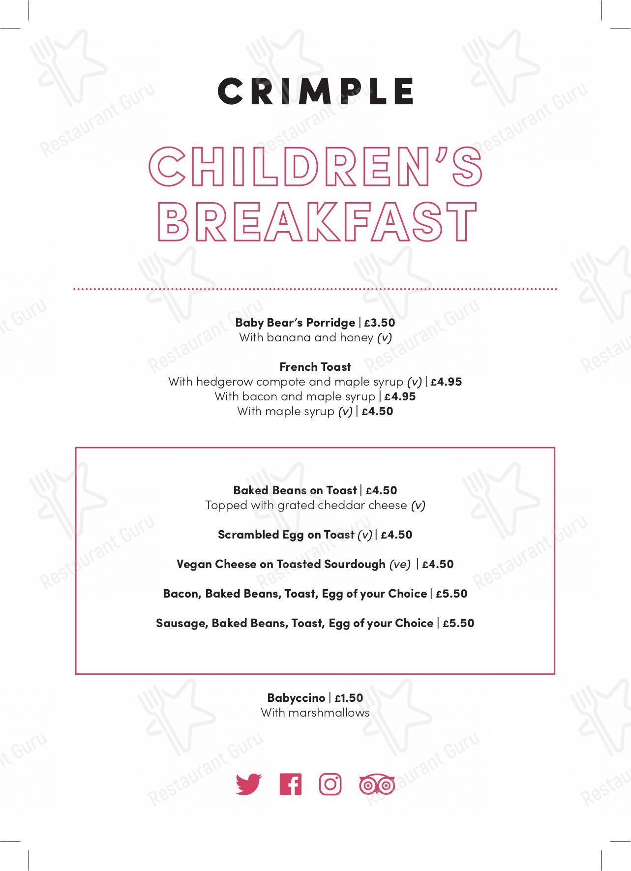 Menu at Weetons Leeds Road restaurant, Harrogate