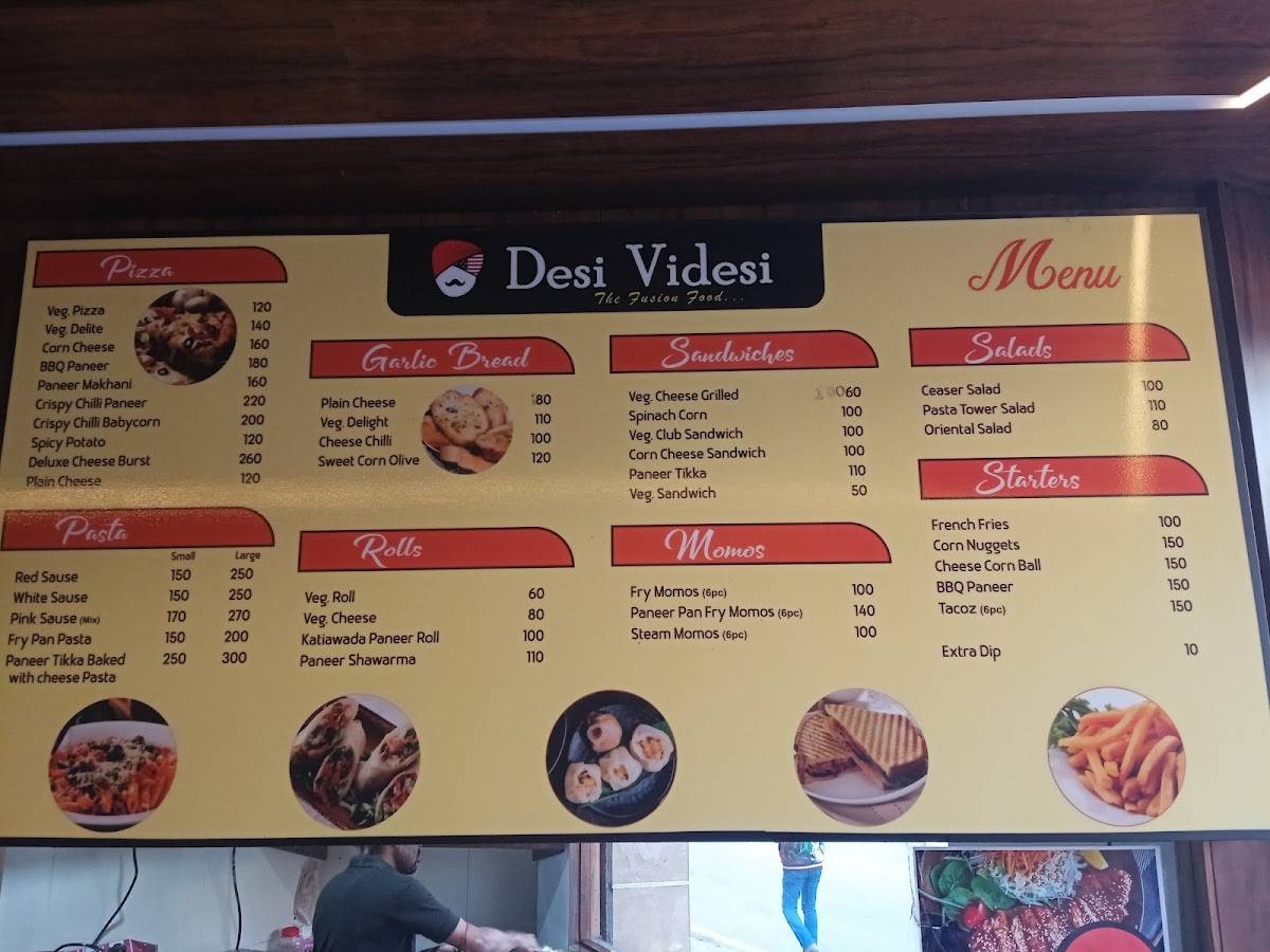 Menu at Desi Videsi, Hyderabad