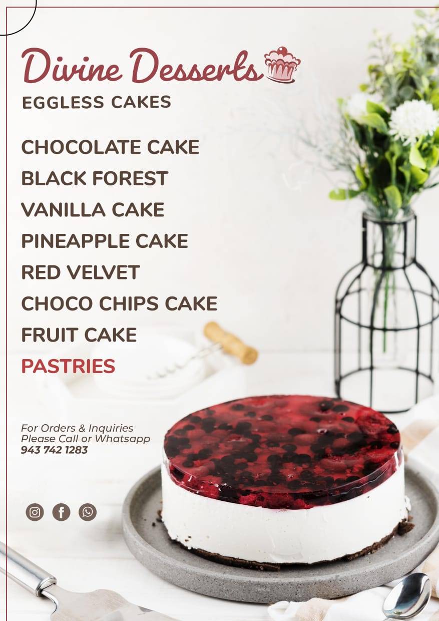 Menu at DIVINE DESSERTS, Balasore