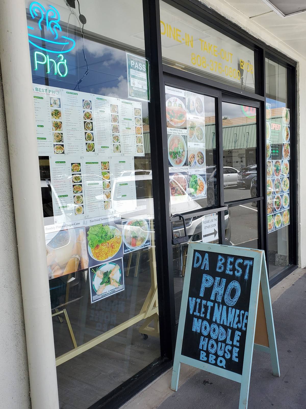 Carta de Da Best Pho Vietnamese Noodle House & BBQ, Honolulu