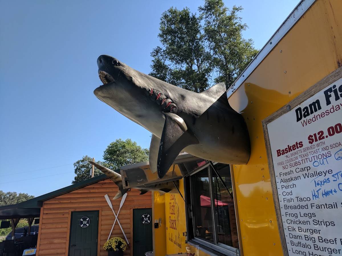 Menu at Dam Fish Shack restaurant, USA, Highway 121