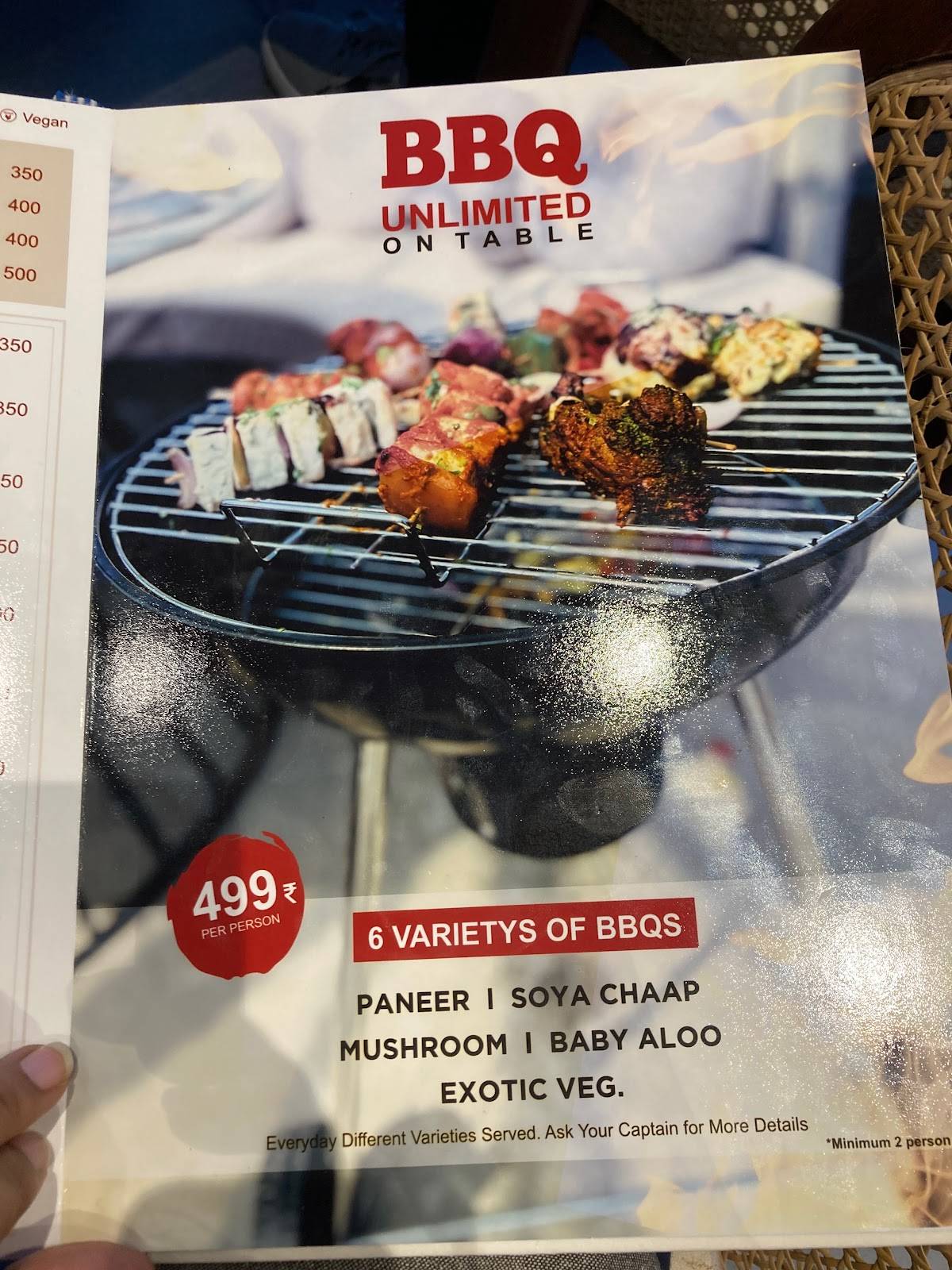 Menu at Daman Culture, Daman