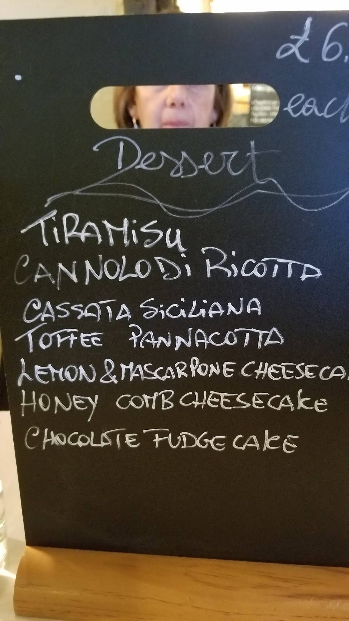 Menu at Daniele Sicilian Restaurant, Farnham