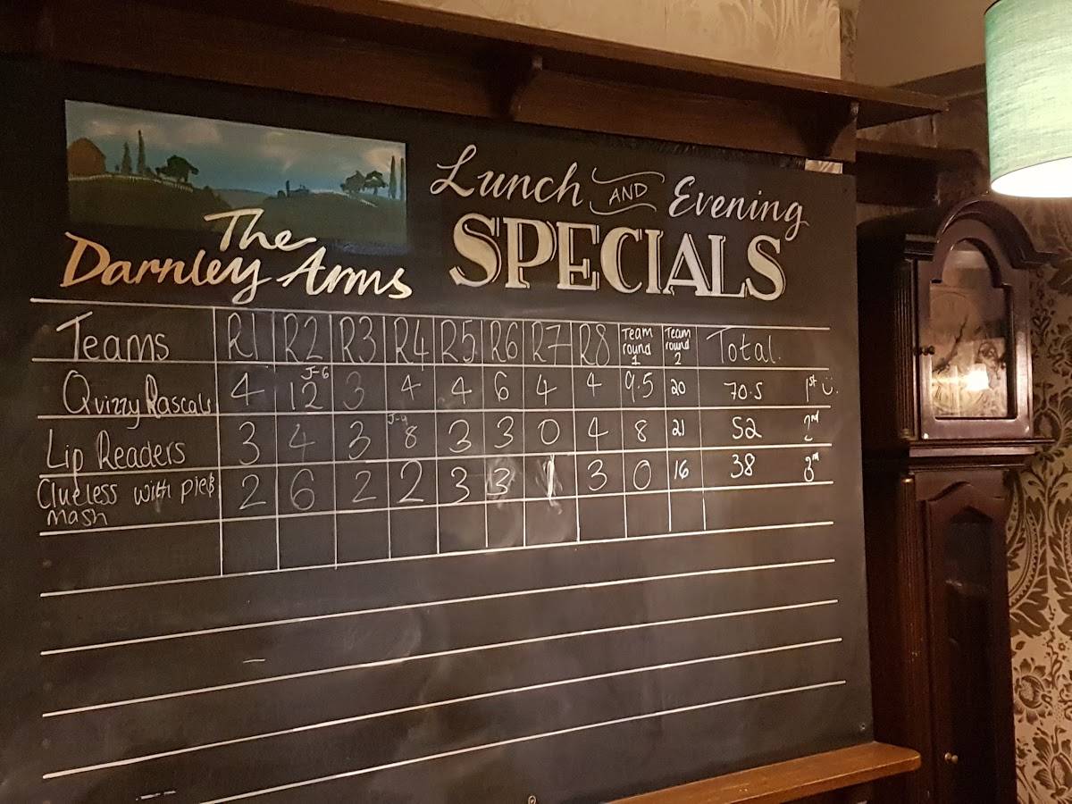 Menu at Darnley Arms pub & bar, Gravesend, 40 The St
