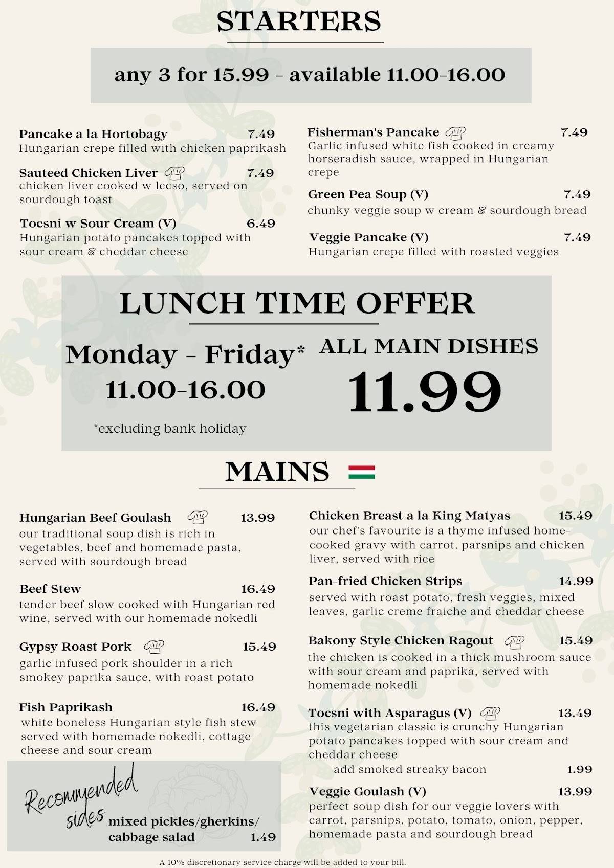 Menu at Deck Café & Restaurant, Bristol