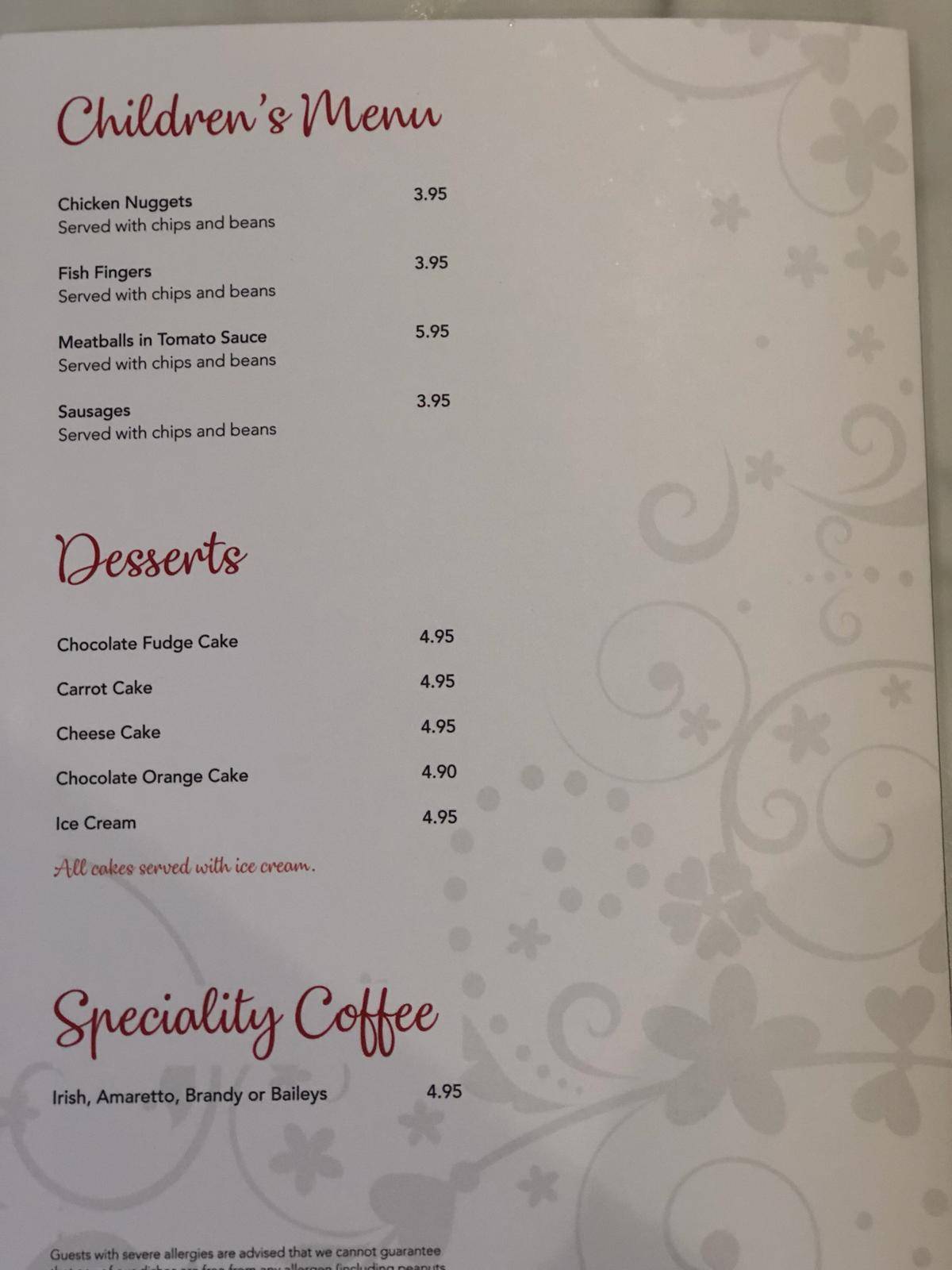 Menu at Deli Felice Turkish Cuisine restaurant, Stalybridge