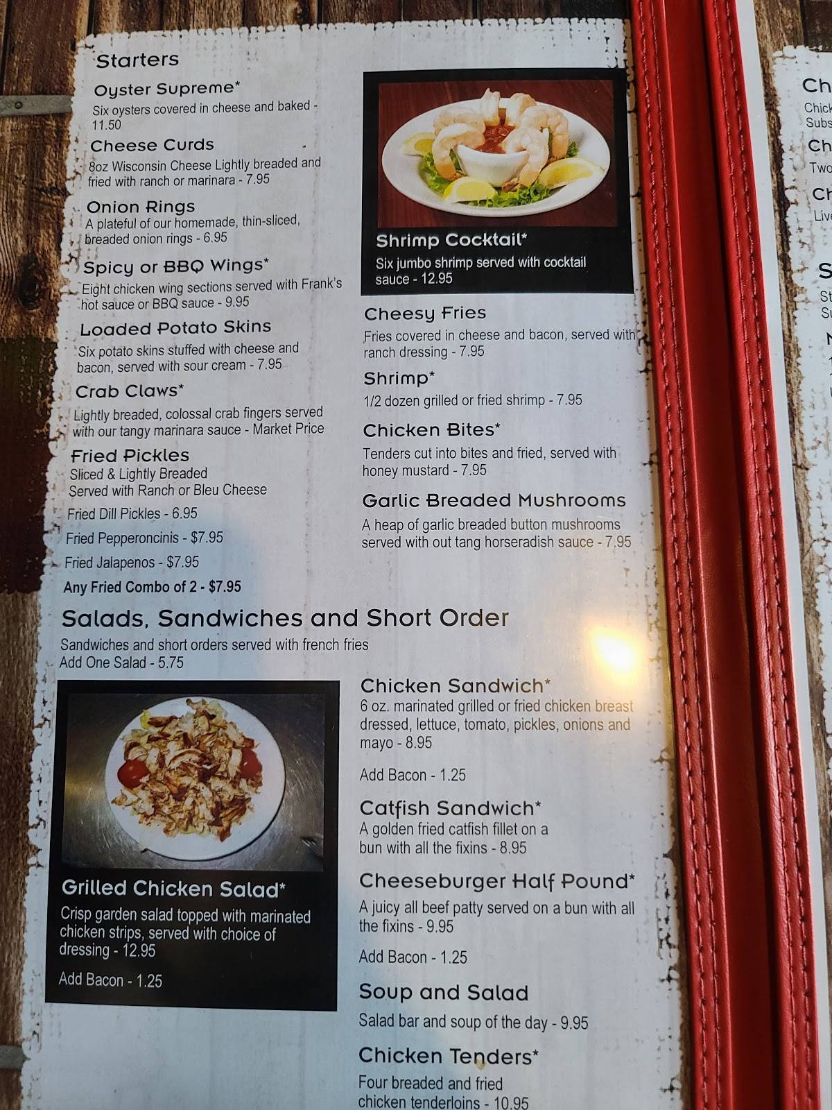 Menu at The Red Barn, Demopolis