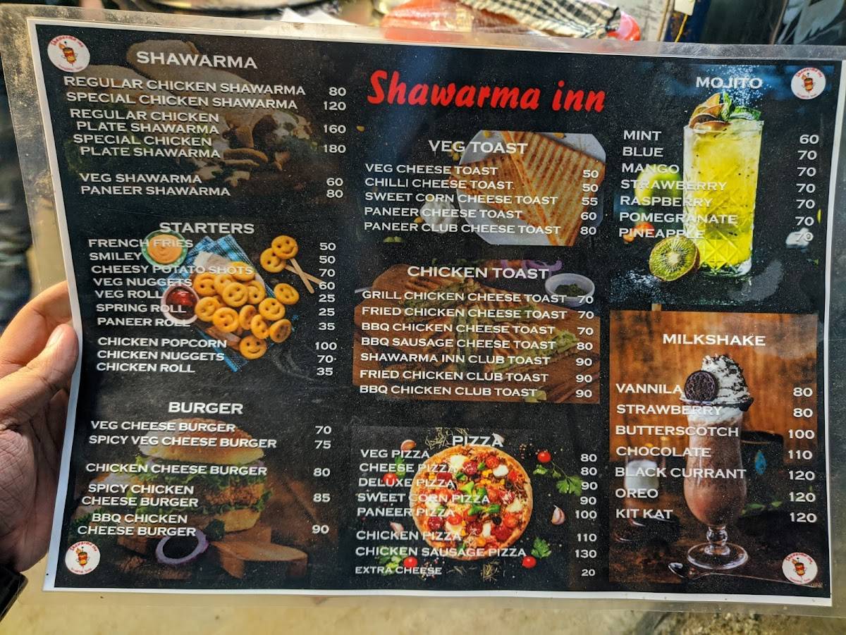 Menu at Desert Shawarma - mogappair, Chennai, 136/81
