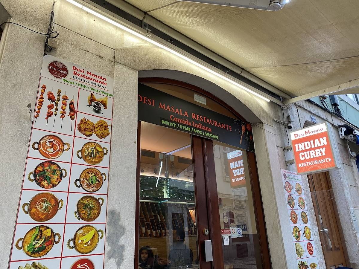 Menu em Desi Masala restaurante, Lisboa