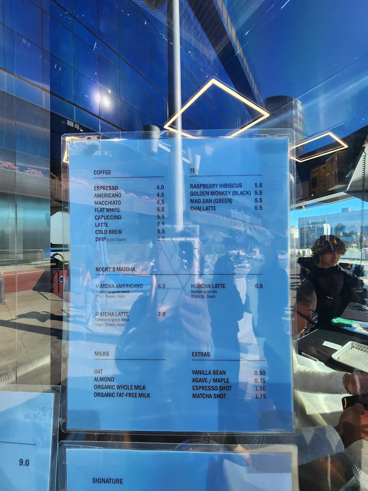 Menu at Design Cafe, Los Angeles