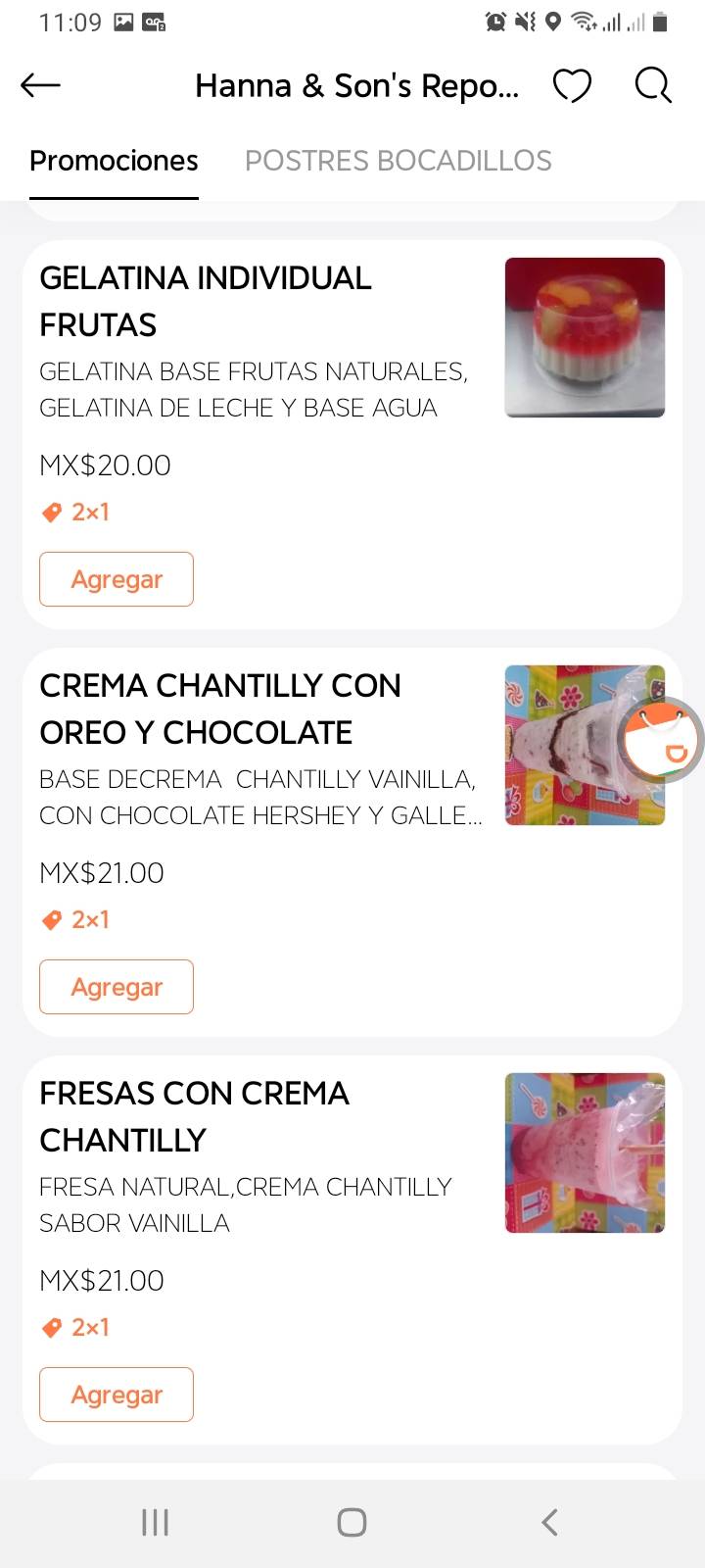 Carta del postres Pasteles Artesanales e Impresiones Comestibles Hana ...