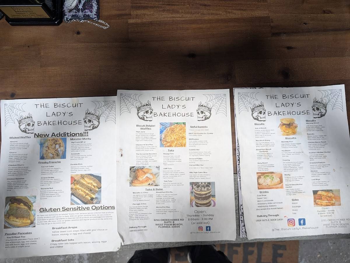 Menu at The Biscuit Lady’s Bakehouse desserts, West Palm Beach