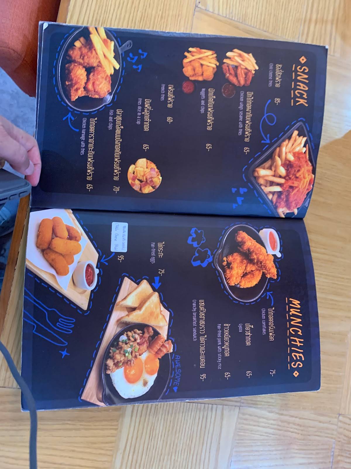 Menu at Dice Cup (Board Game Cafe), Bangkok