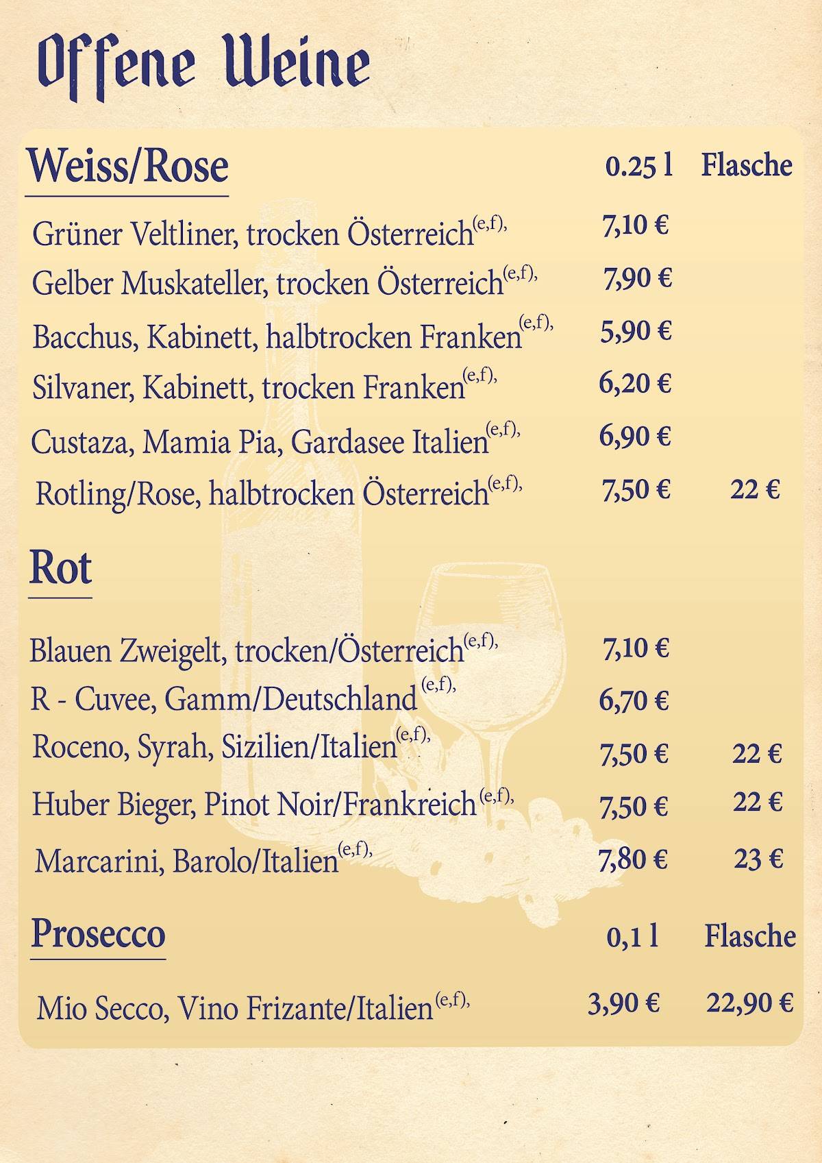 Speisekarte von Die HECKE in Bad Füssing pub & Bar, Bad Füssing