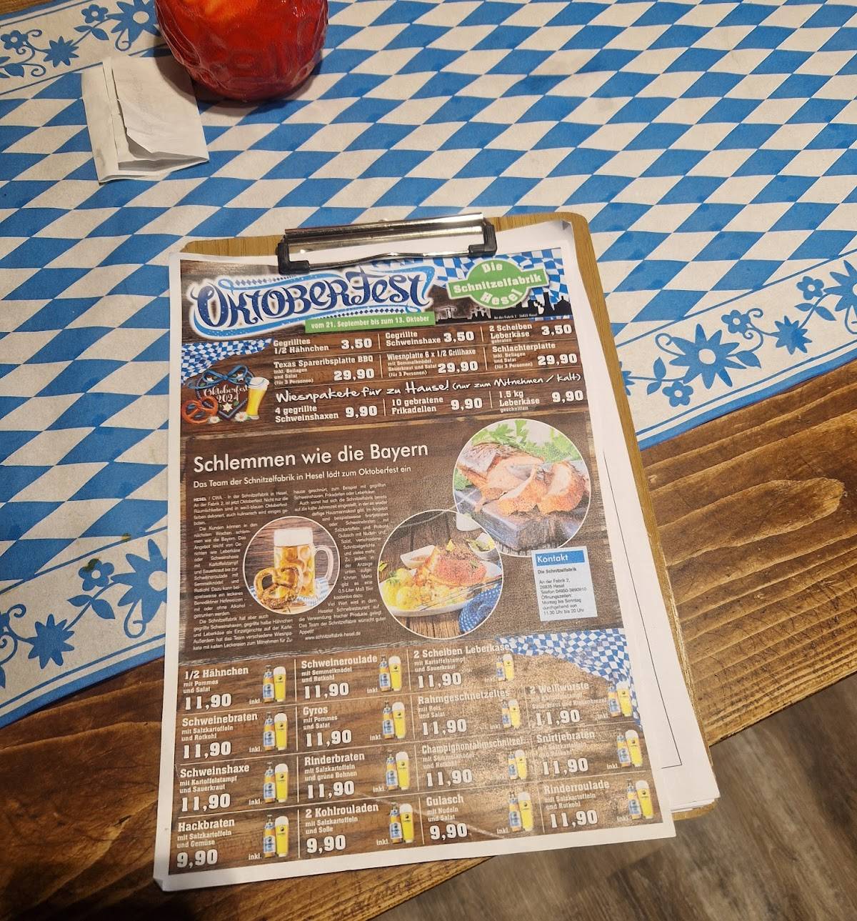 Speisekarte von Die Schnitzelfabrik Hesel pub & Bar, Hesel