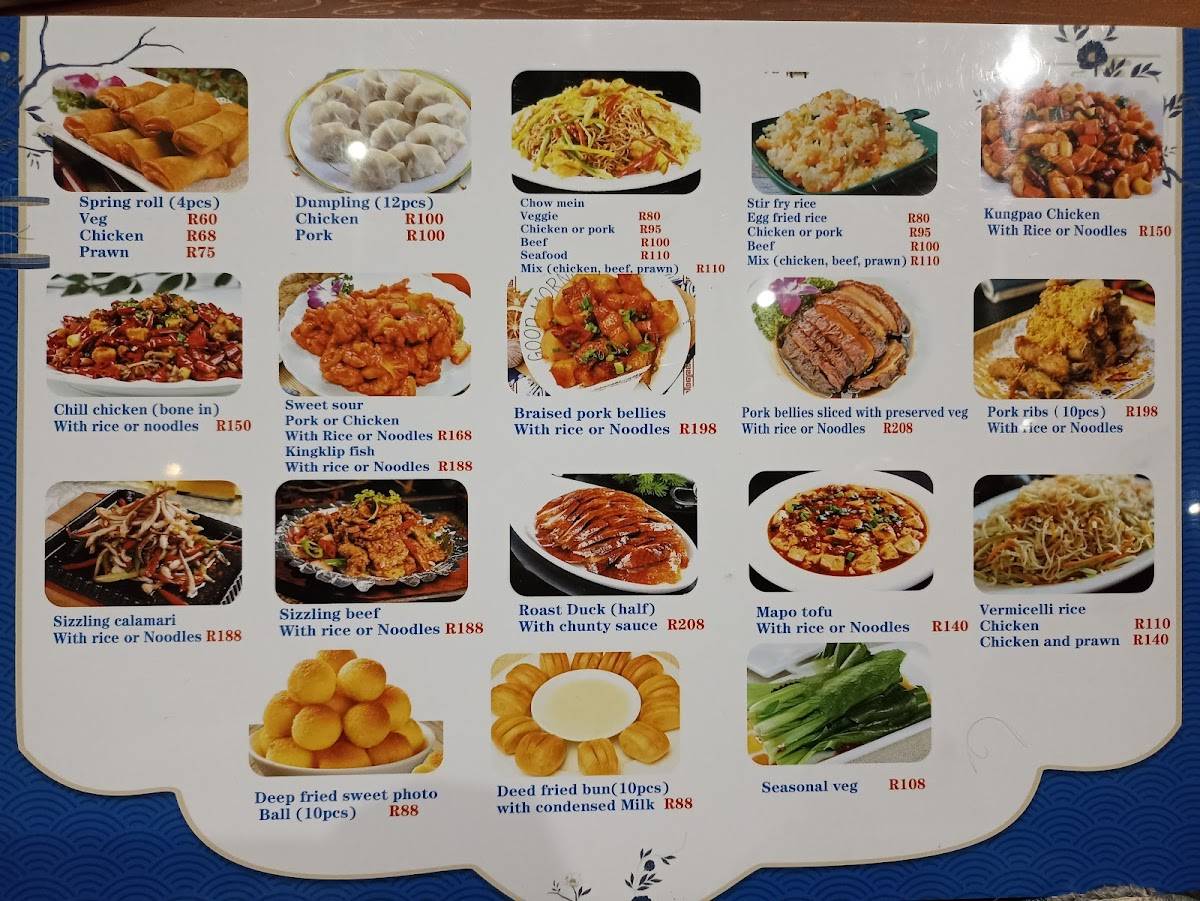 Menu at Din Fung restaurant, Durban North