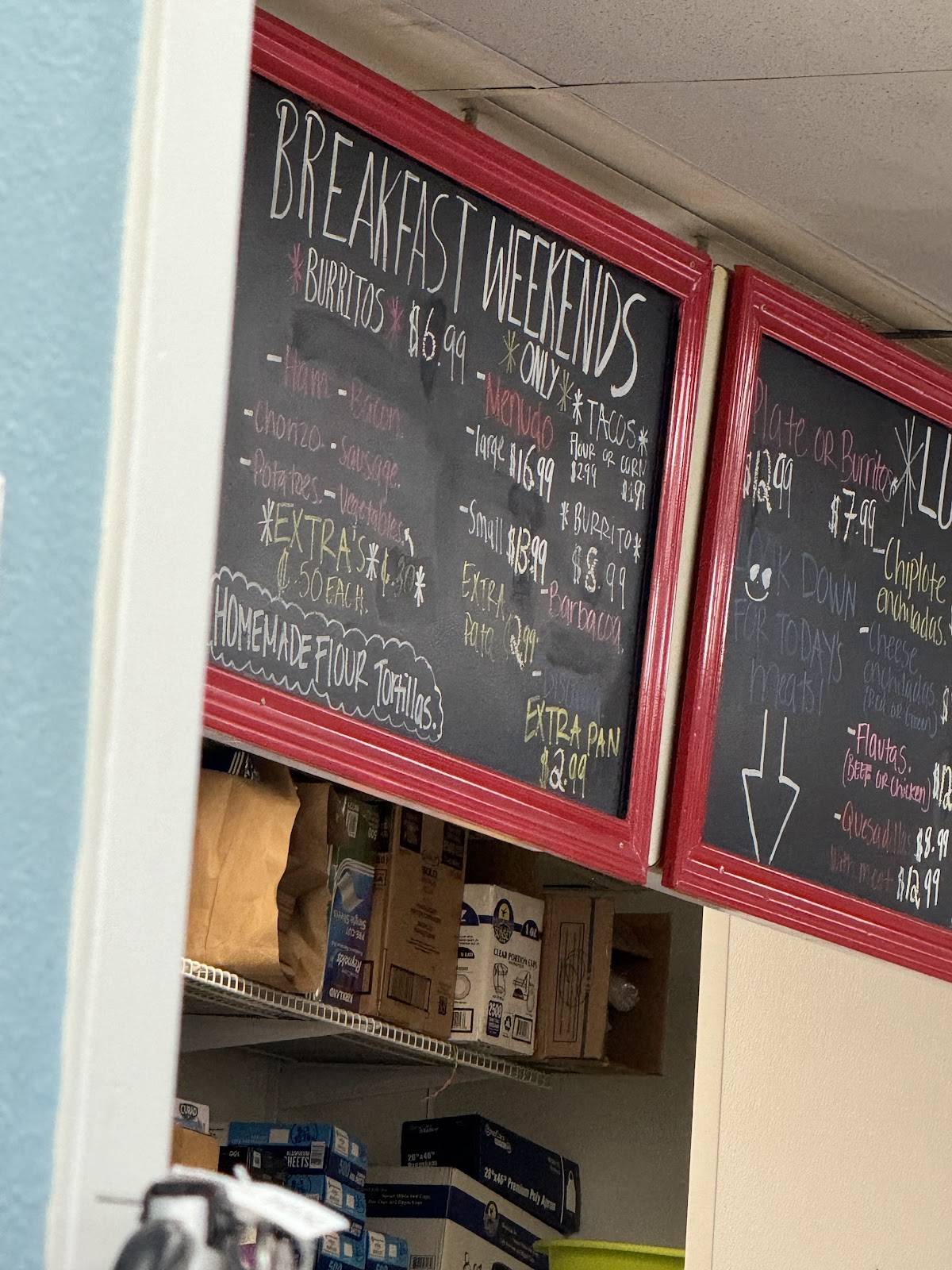 Menu at Doña Maria Mexican Restaurant, Dallas