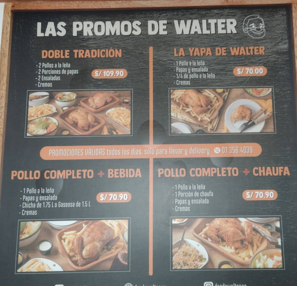 Carta del restaurante DONDE WALTER, Lince